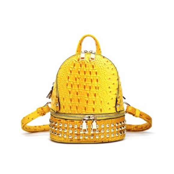 Bags | Gold Mini Backpack | Poshmark